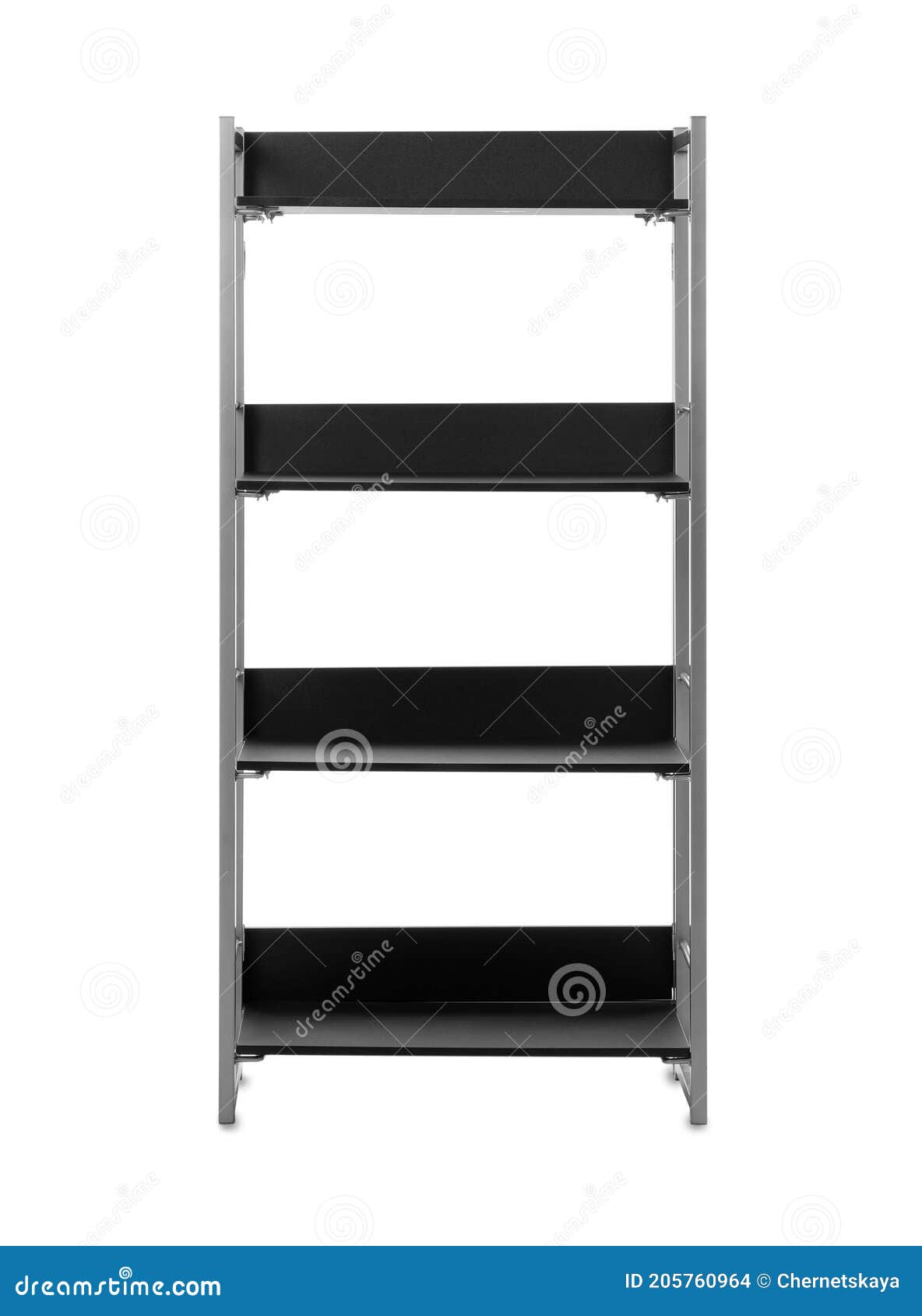 Stylish Empty Shelving Unit Isolated on White Stock Photo - Image of ...