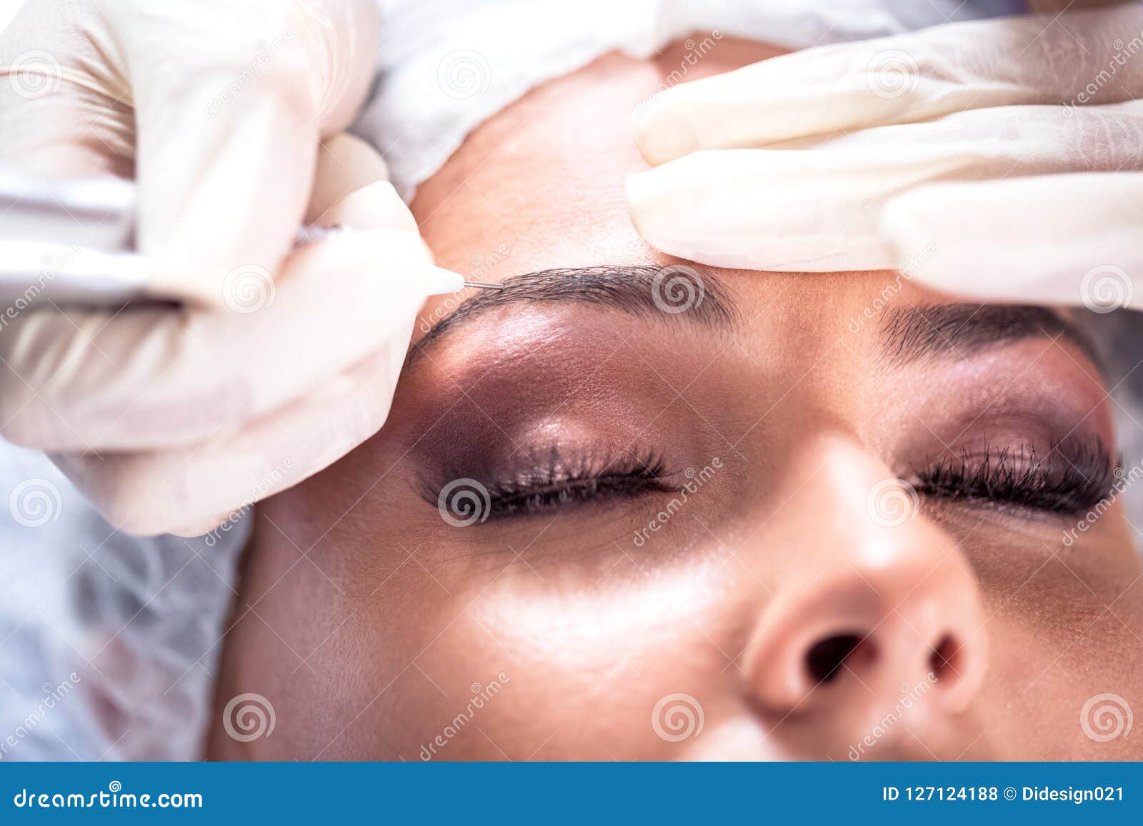 Stylish Eyebrows Created with Microblading Method Stock Photo - Image ...