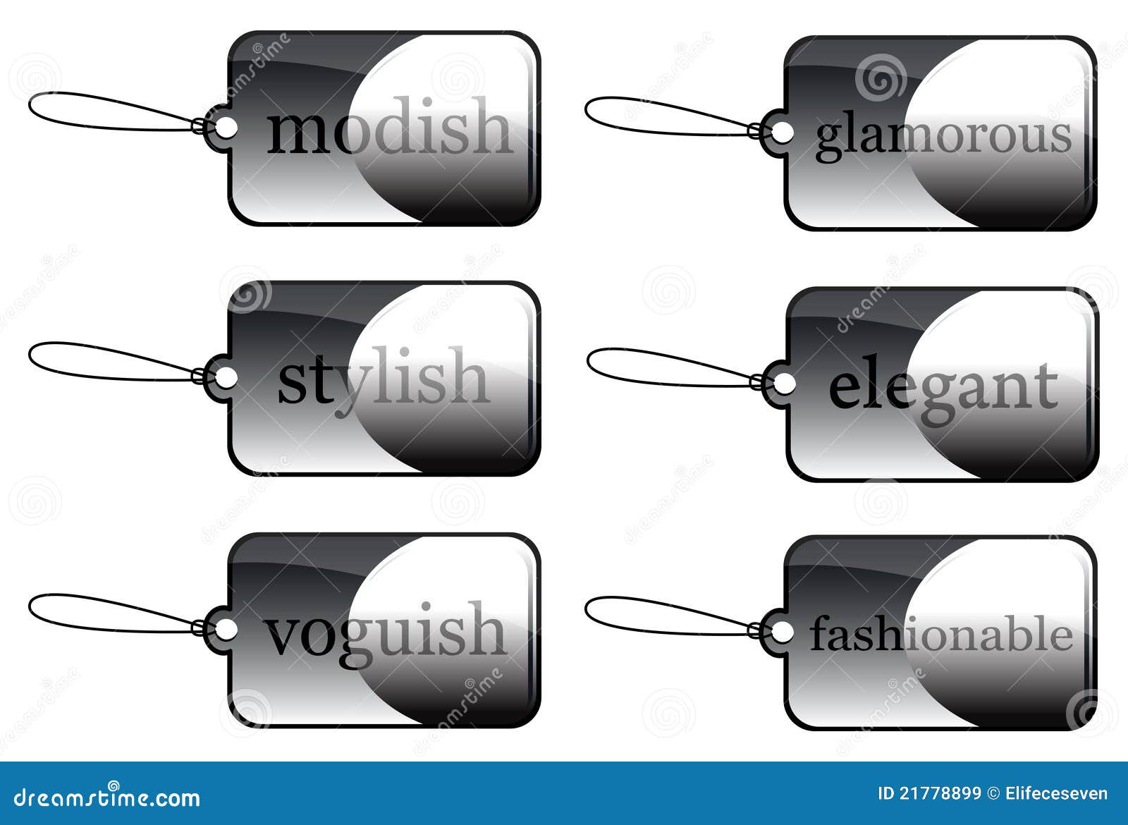 Stylish fashion tags stock illustration. Illustration of modern - 21778899