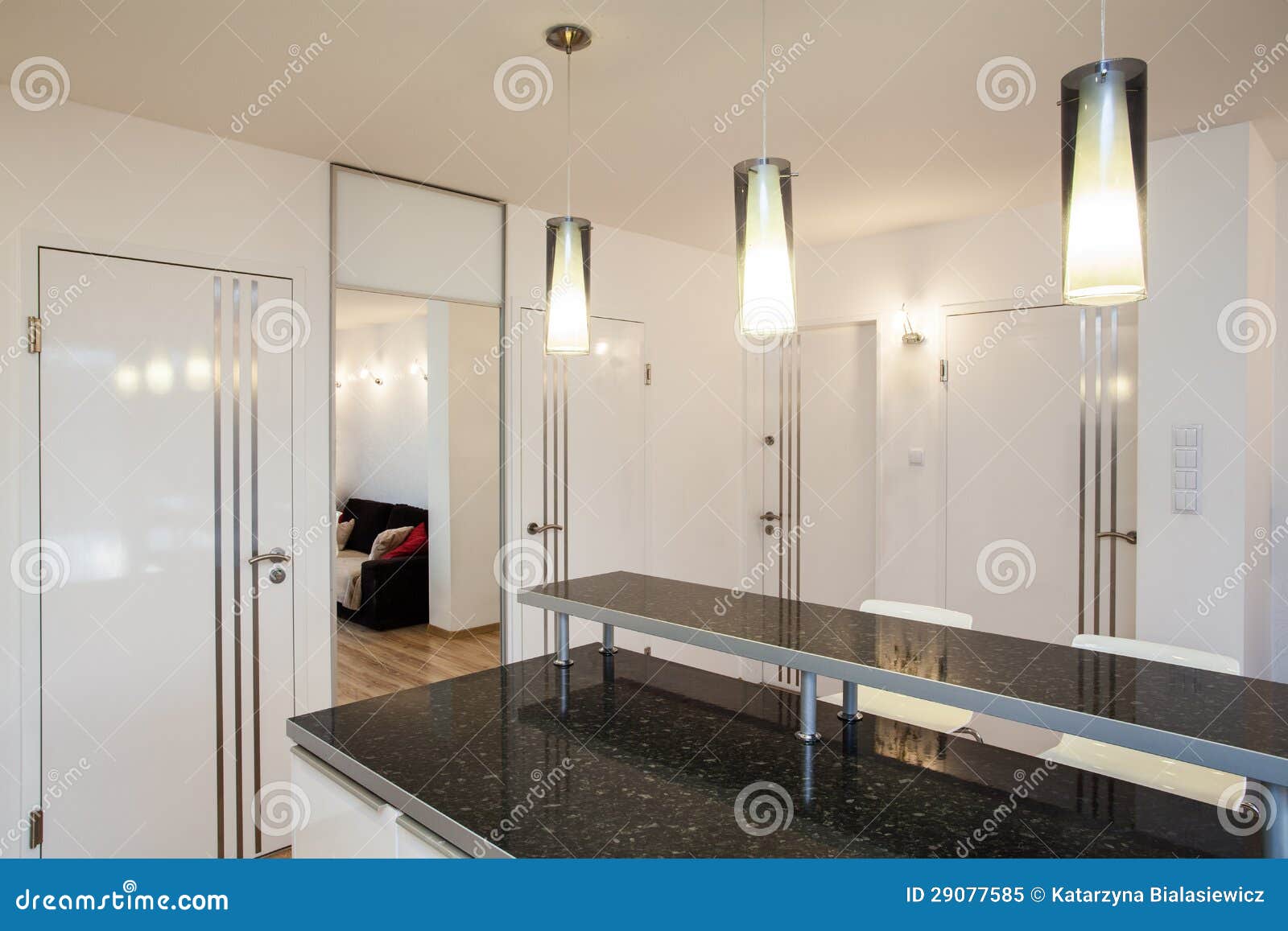 Stylish Flat - Countertop in the Kitchen Stock Image - Image of kitchen ...