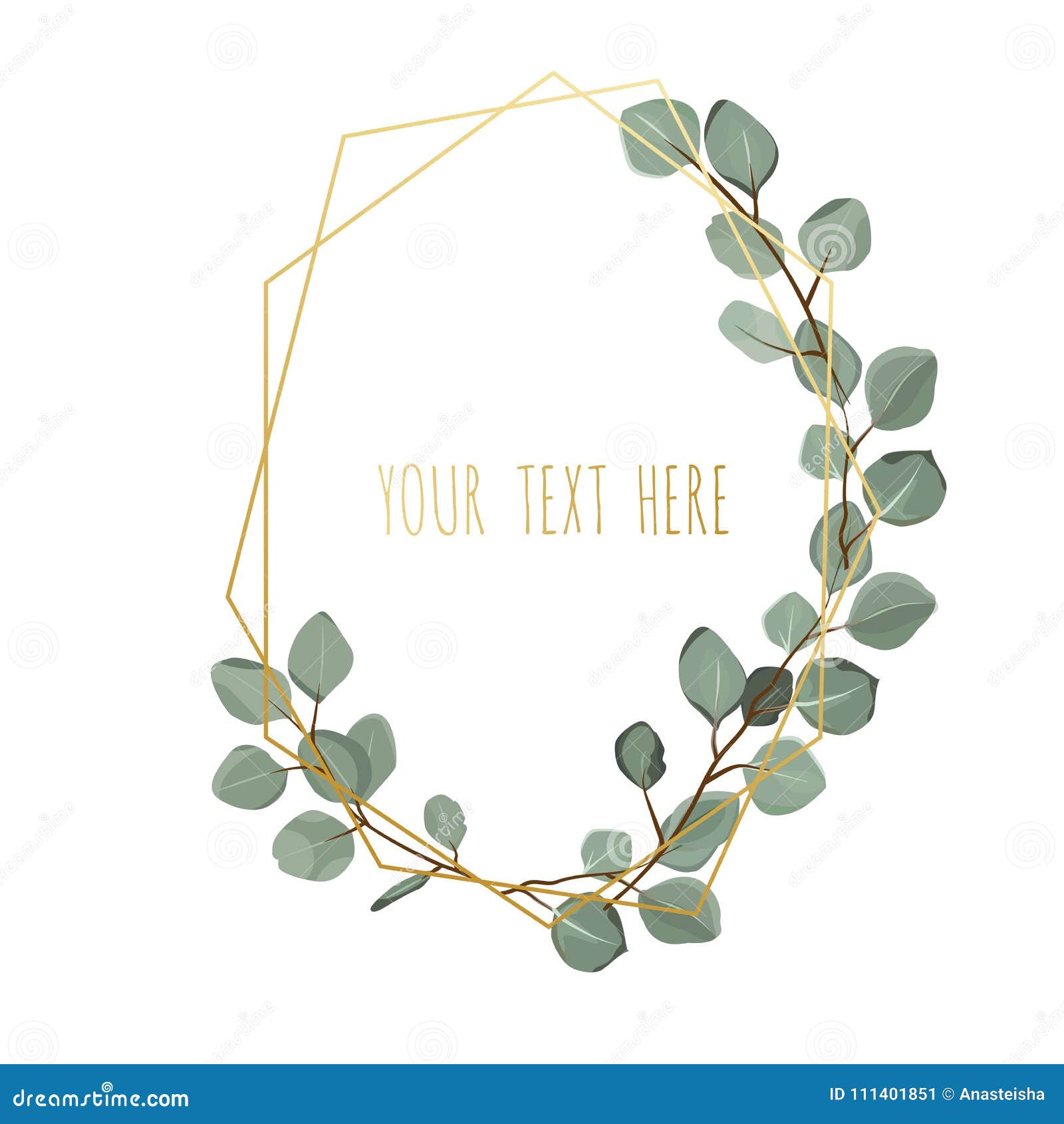 Stylish Floral Vector Design Round Frame. Stock Vector - Illustration ...