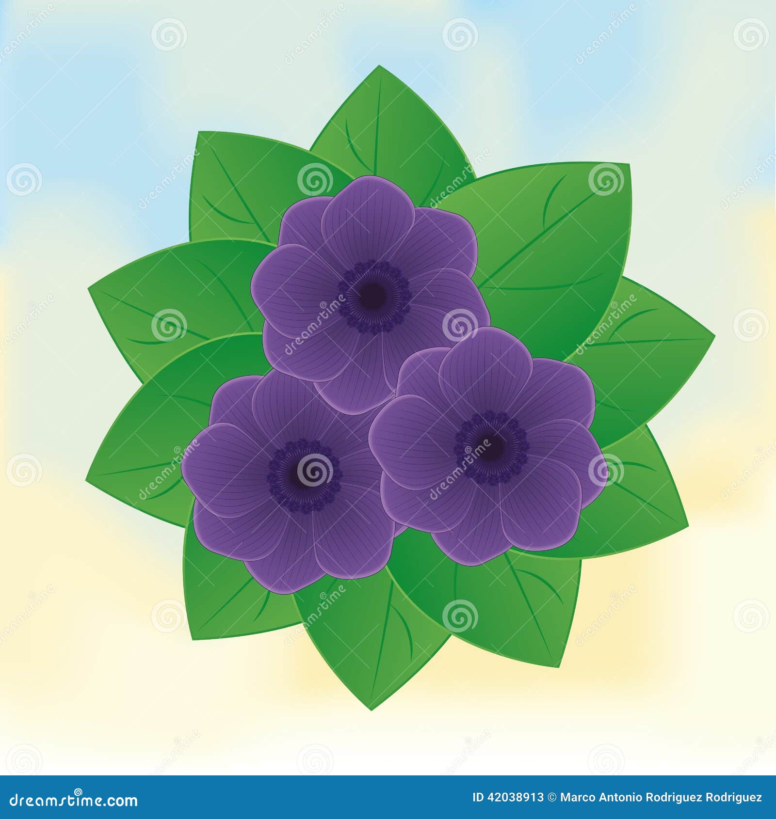 Stylish Flower Illustration Isolated on Background Stock Illustration ...