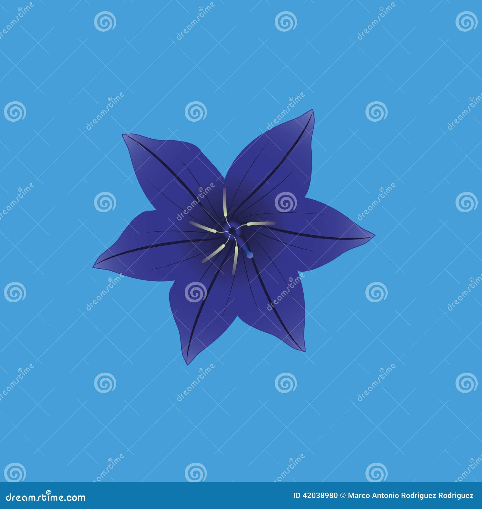 Stylish Flower Illustration Isolated on Background Stock Illustration ...