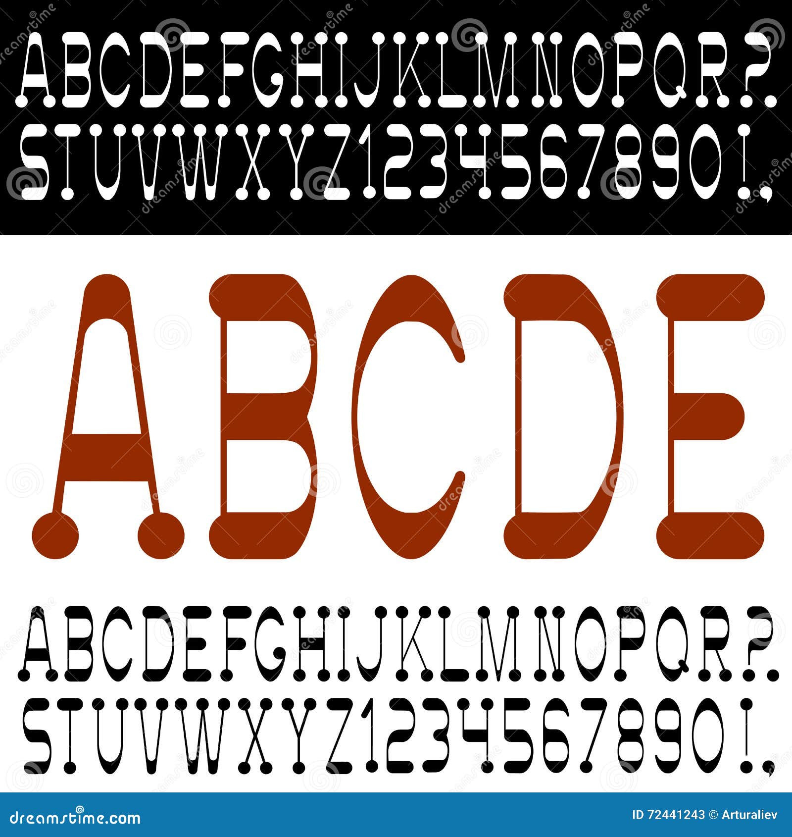 Stylish font with numbers stock vector. Illustration of accent - 72441243