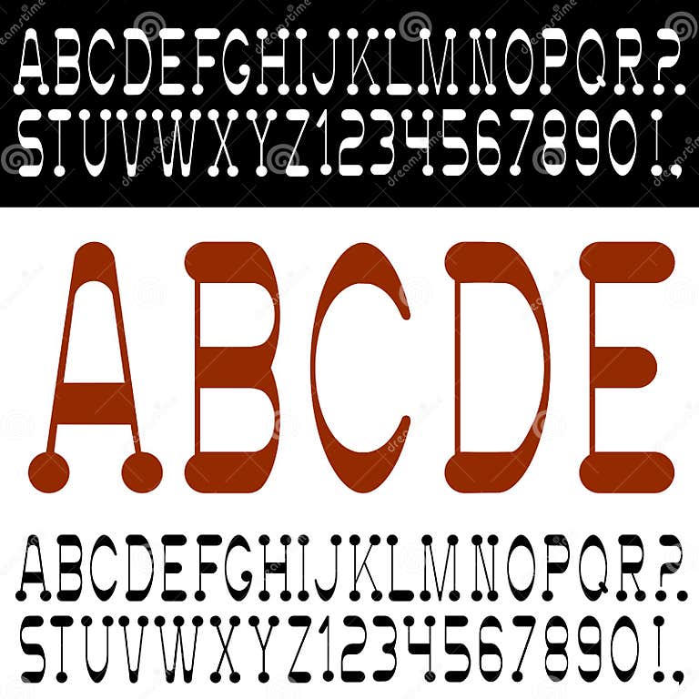 Stylish font with numbers stock vector. Illustration of accent - 72441243