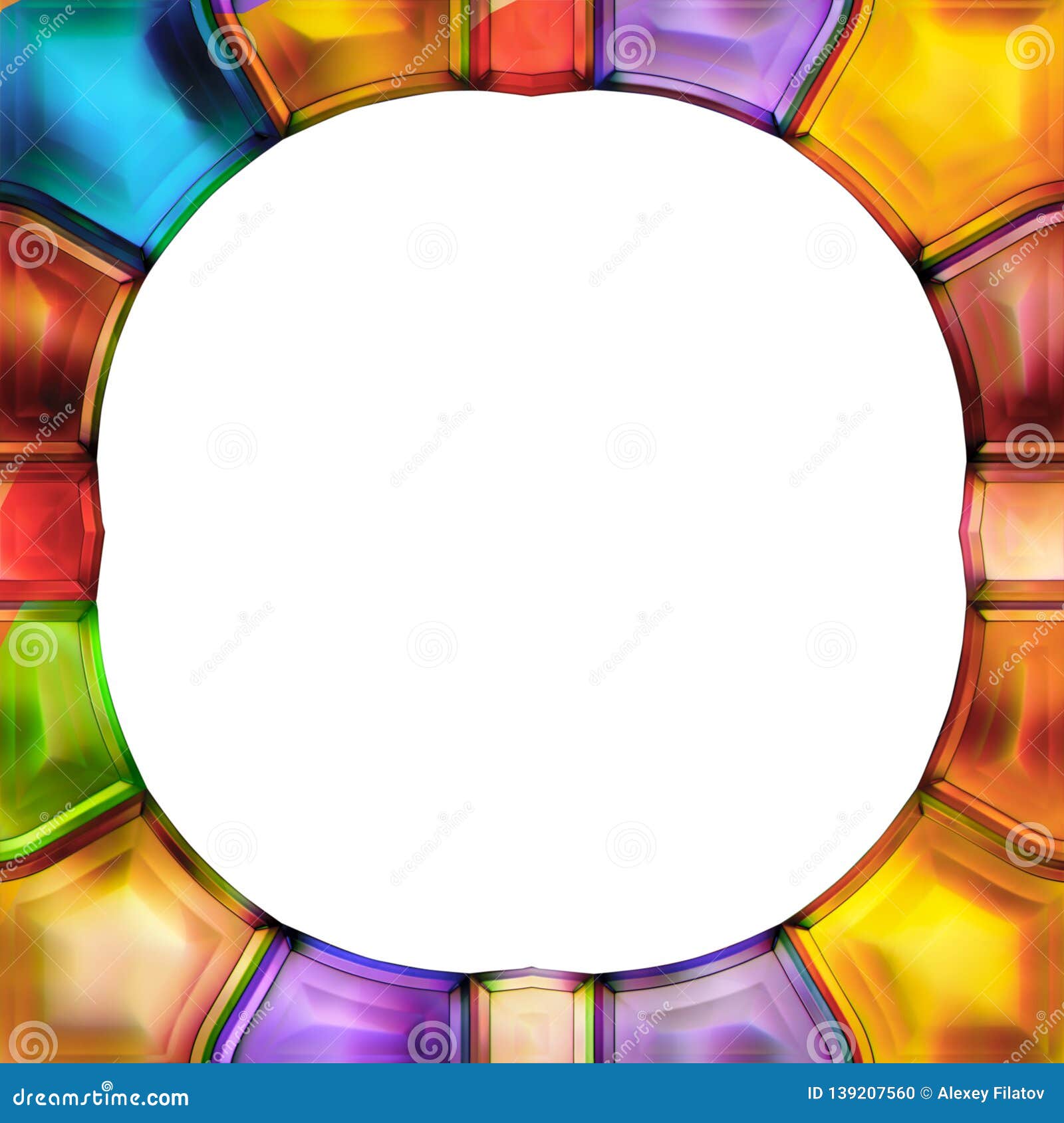 Stylish Frame for Photo. Colored Border Background Pattern. Stock ...