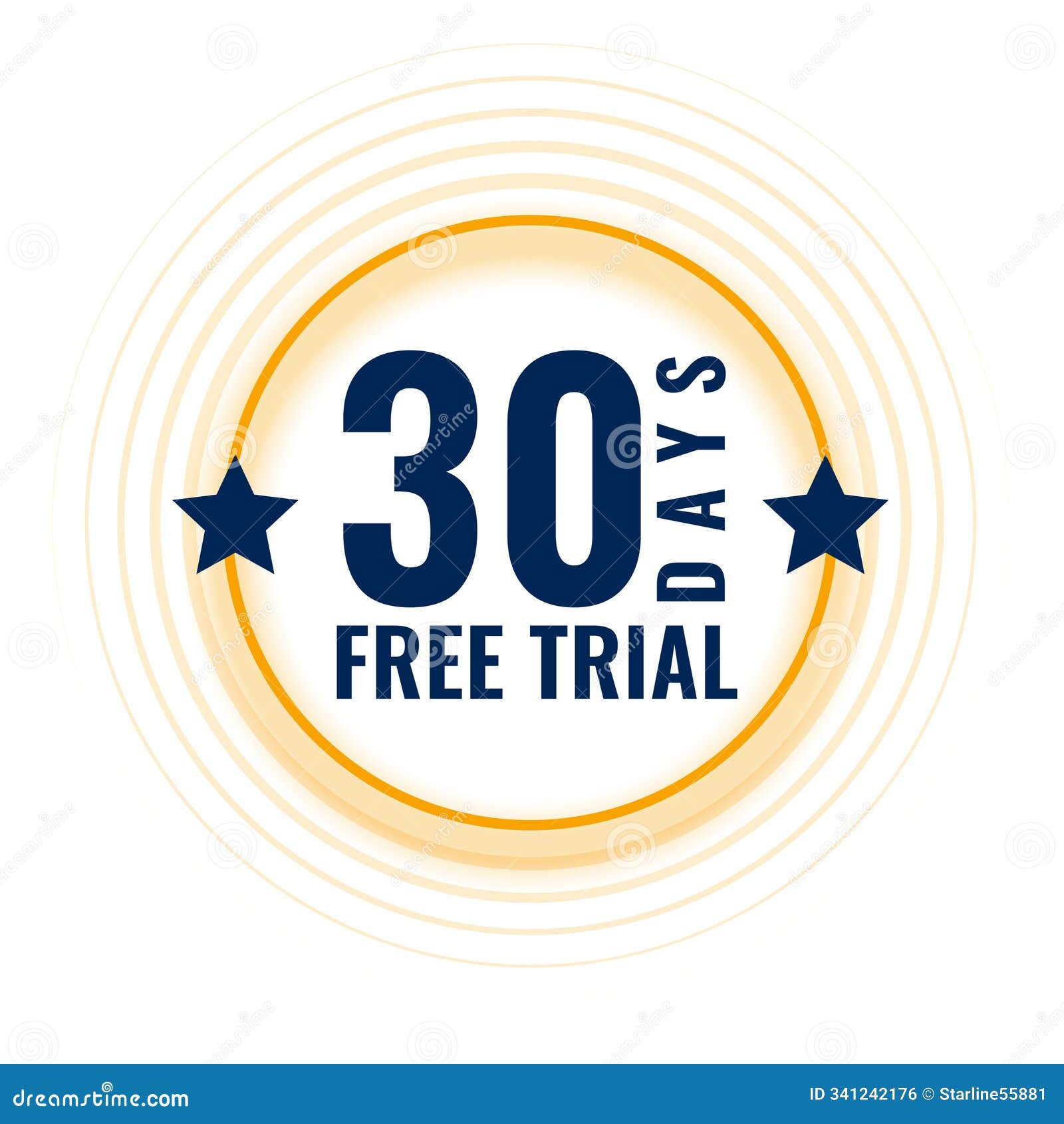 Stylish Free Trial Promo Background for a Month or 30days Stock Vector ...