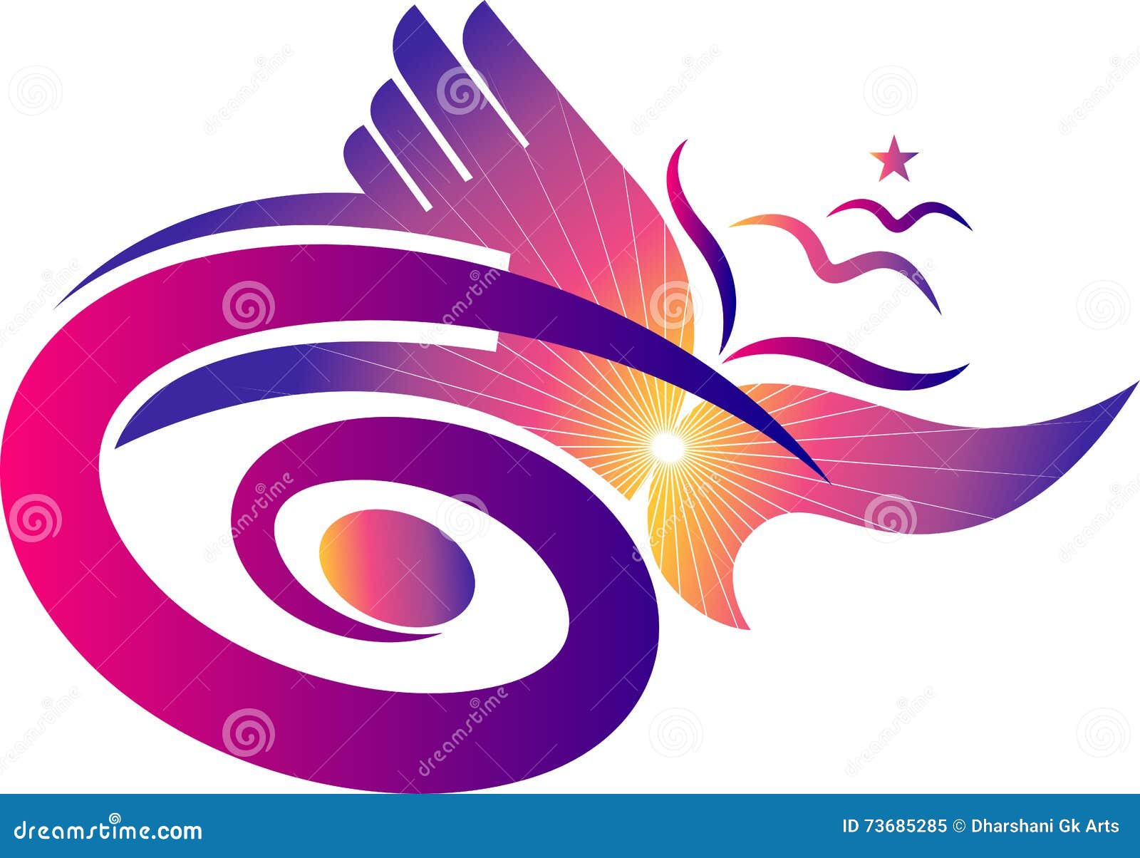Stylish freedom logo stock vector. Illustration of abstract - 73685285