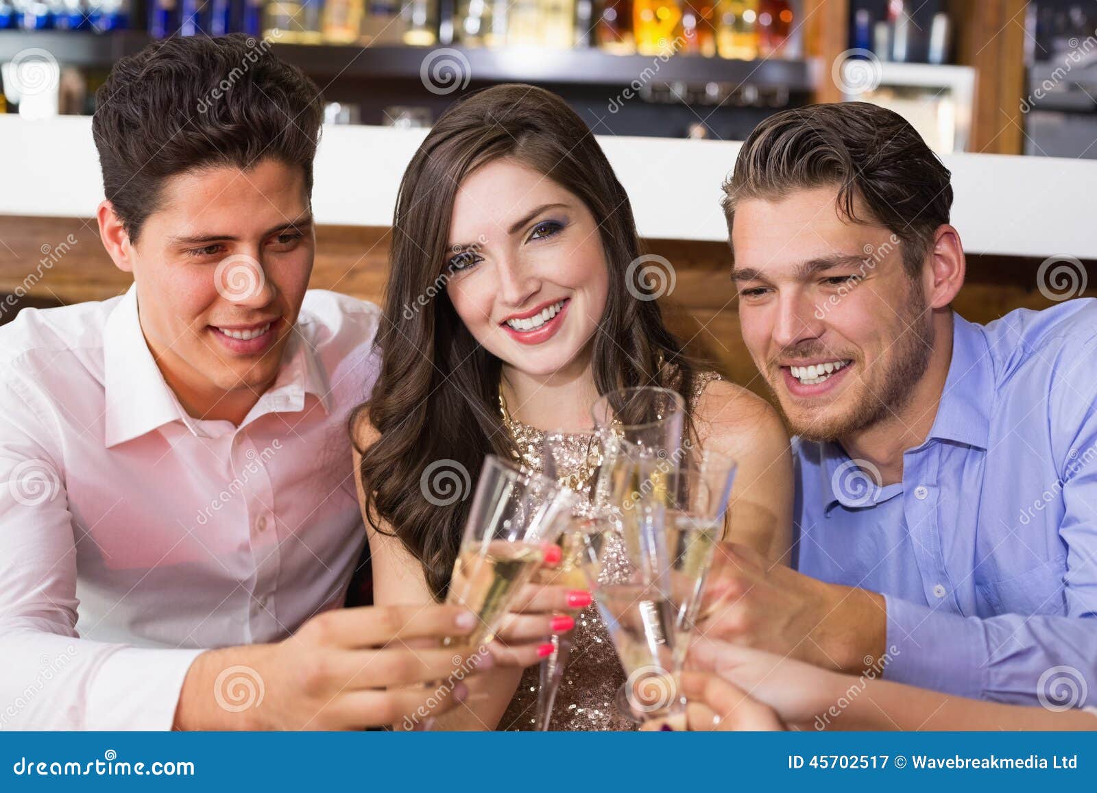 Stylish Friends Having a Drink Together Stock Image - Image of female ...