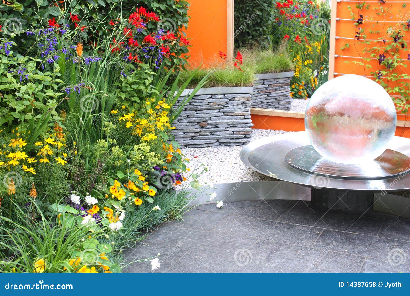 Stylish garden stock photo. Image of colors, house, green - 14387658