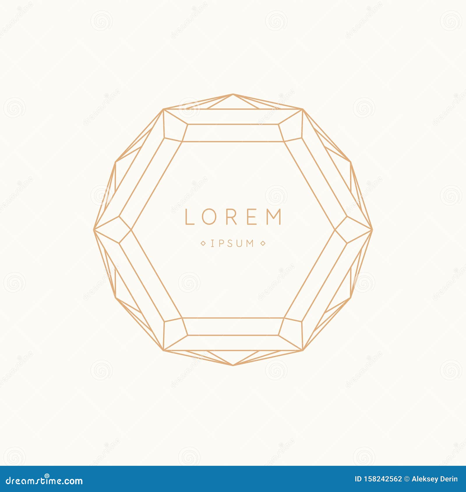 Stylish Geometric Emblem and Template for Text Placement. Vector ...