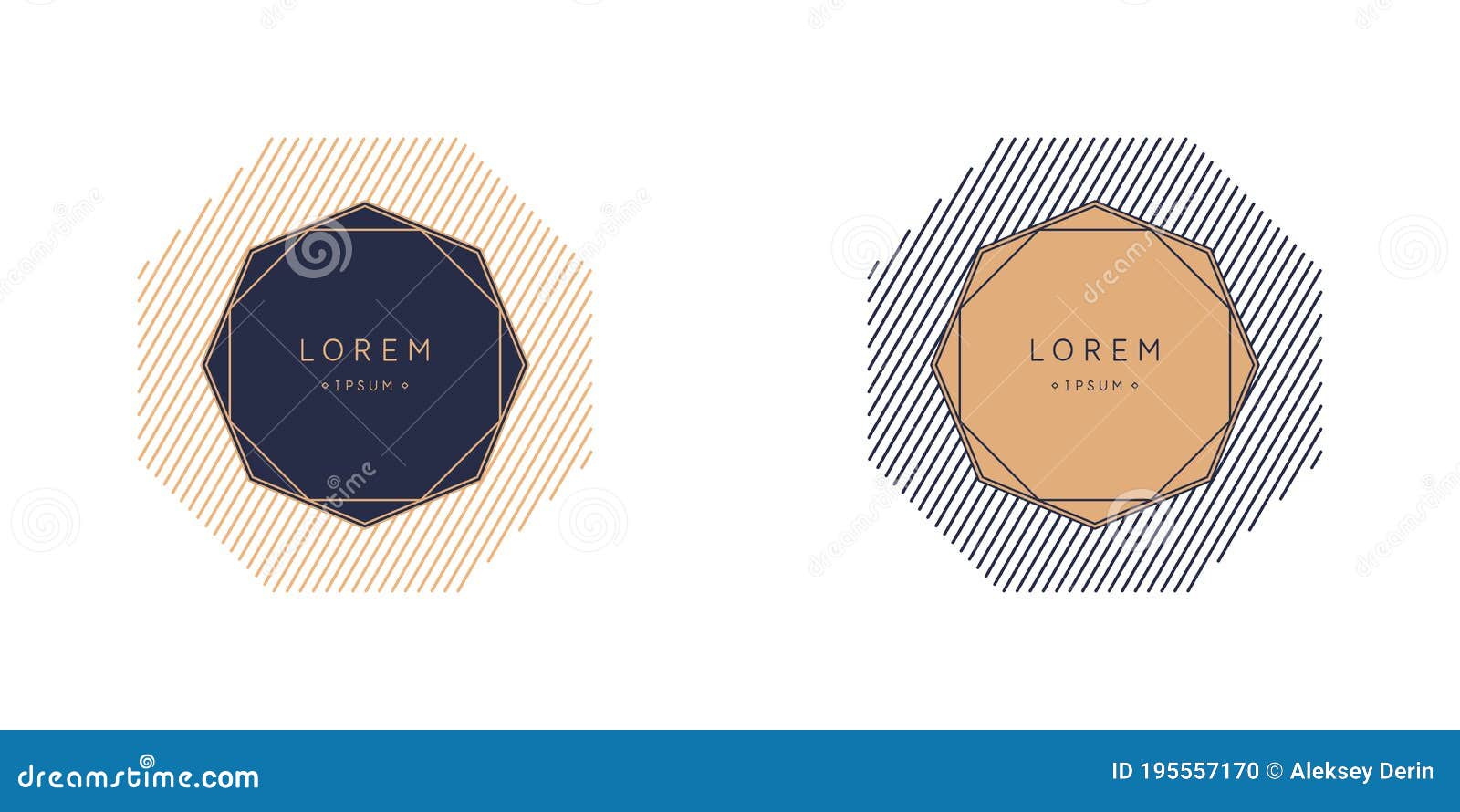Stylish Geometric Emblem and Template for Text Placement. Vector ...