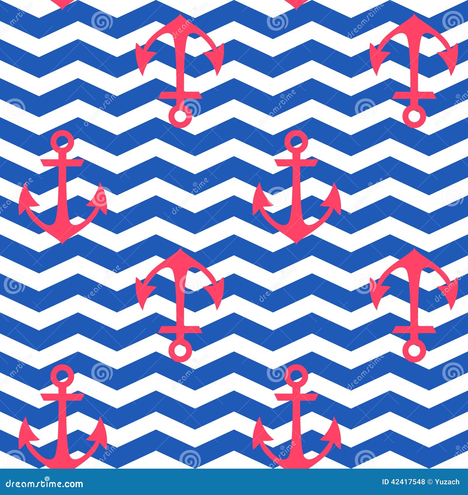 Seamless Nautical Preppy Theme Vector Background Wallpaper ...
