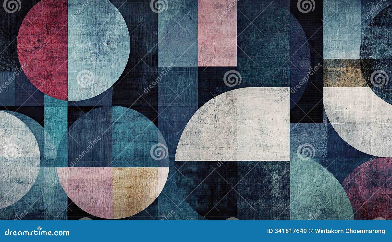 Stylish Geometric Wallpaper Featuring Overlapping Segments, Circles ...