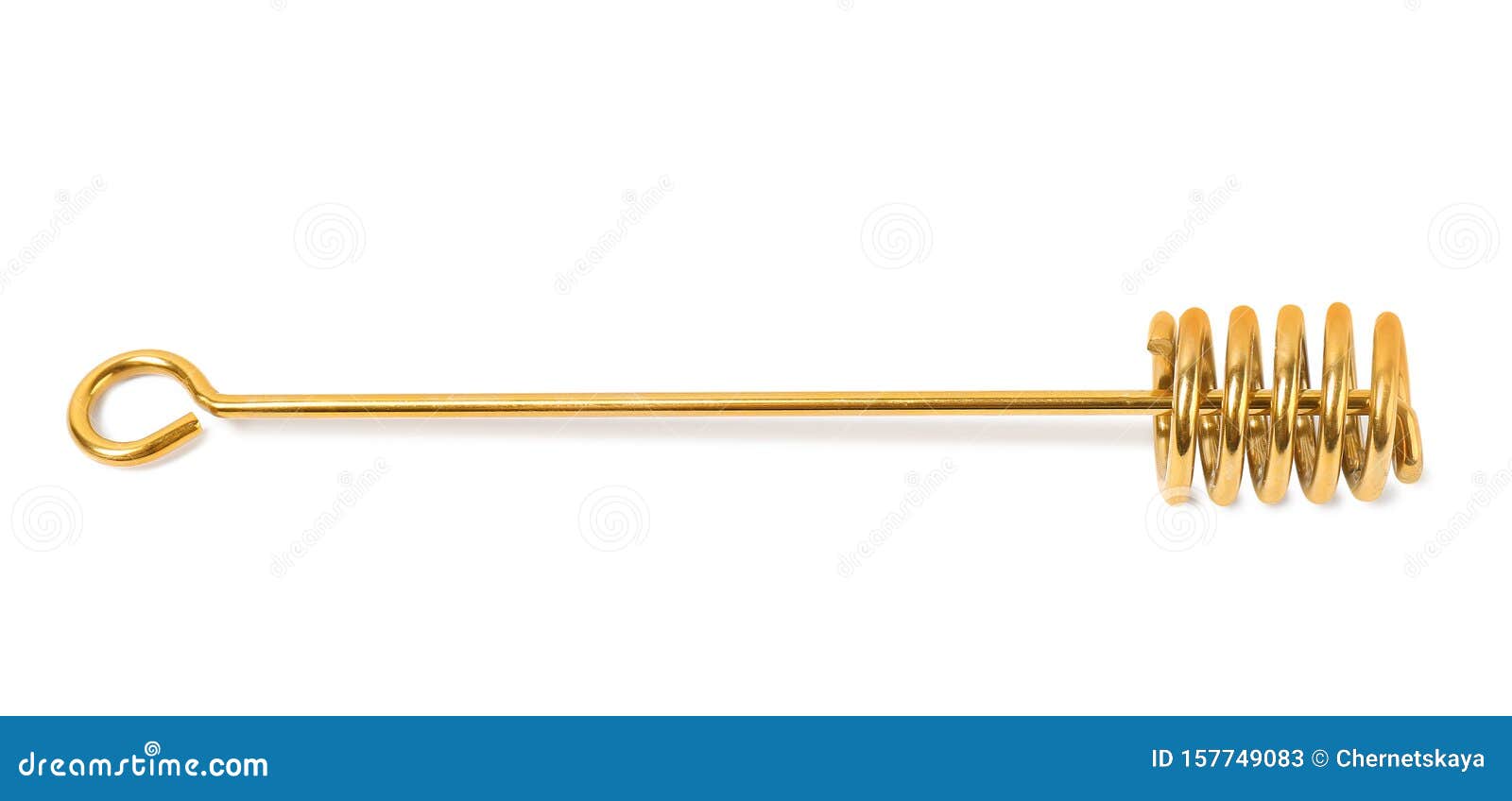 Stylish Gold Honey Dipper on White Stock Image - Image of gold, stylish ...