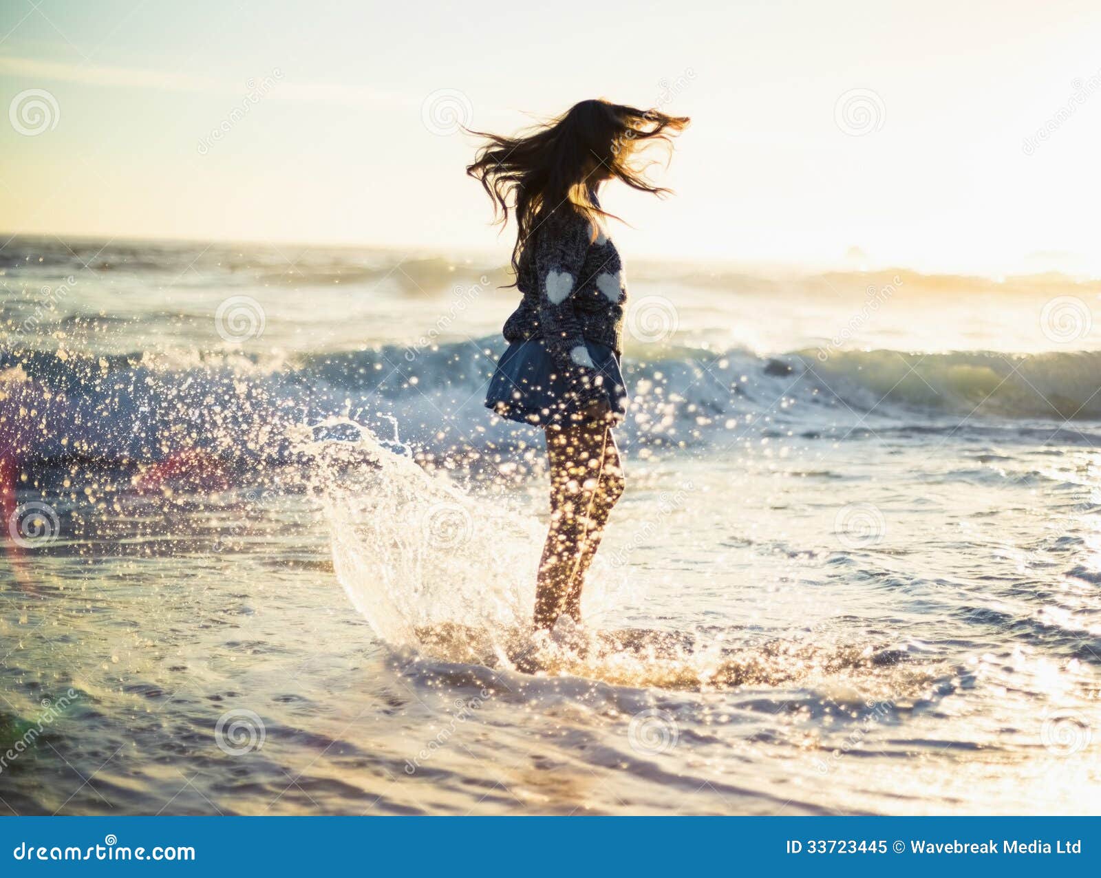 Stylish Gorgeous Woman Enjoying In The Sea Stock Image Image Of