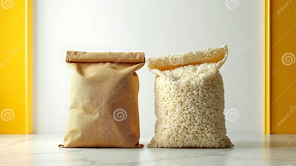 Stylish Grain Packaging Design with Scattered Seeds Stock Illustration ...