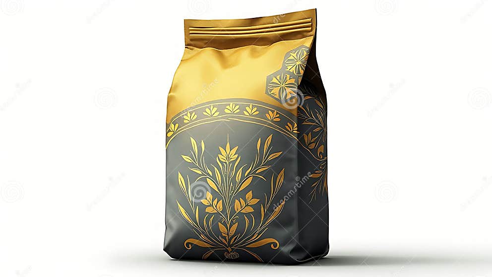 Stylish Grain Packaging Design with Scattered Seeds Stock Illustration ...
