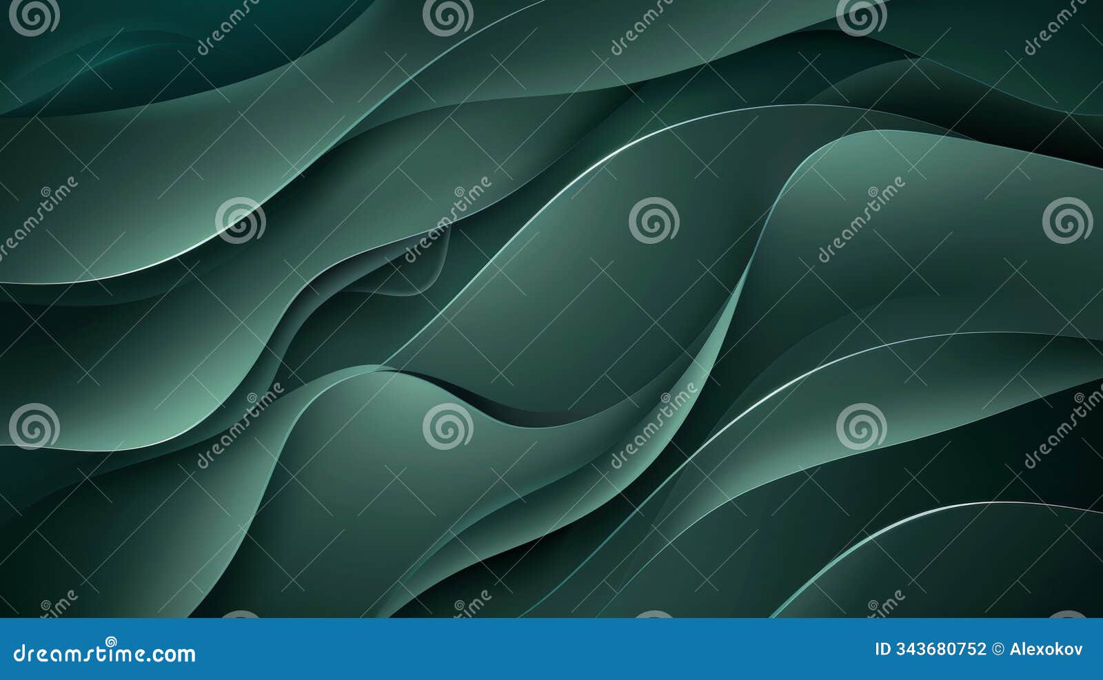 Stylish Green Curve Line Background for Presentation Generative AI ...