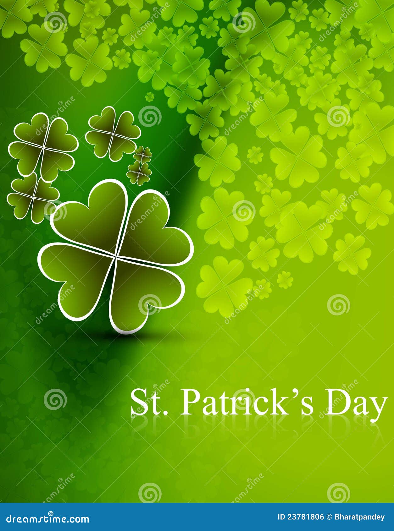 Stylish Green Saint Patrick S Day Stock Vector - Illustration of leaf ...