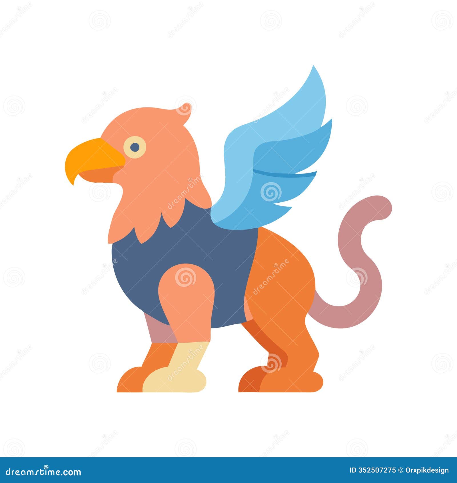 Stylish Griffin Icon for Mythical Creatures Stock Illustration ...
