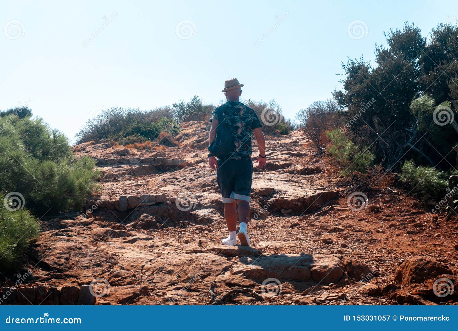 Stylish Guy Goes Uphill during the Day Stock Image - Image of person ...