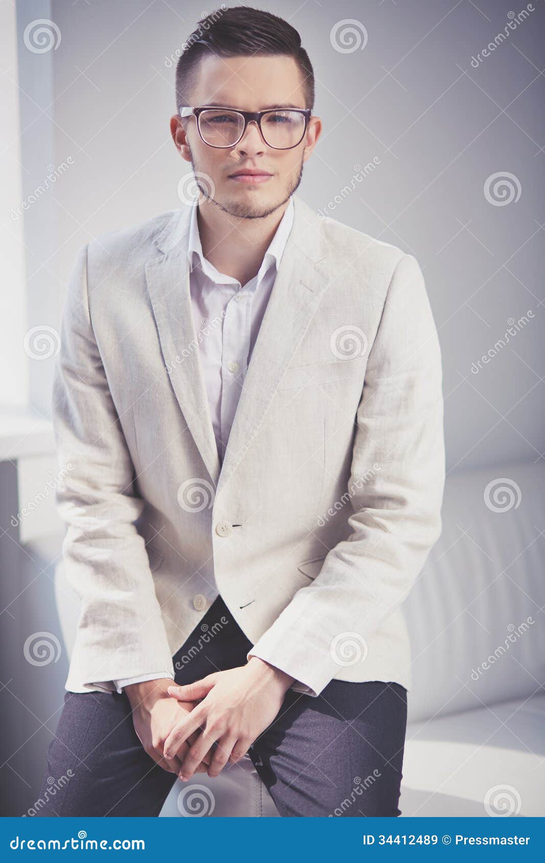 Stylish guy stock image. Image of isolated, calm, caucasian - 34412489