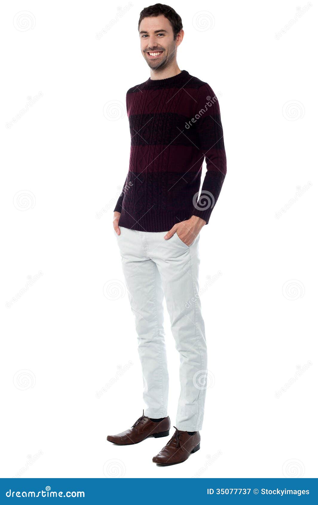 Stylish Guy in Trendy Attire Stock Image - Image of single, posing ...