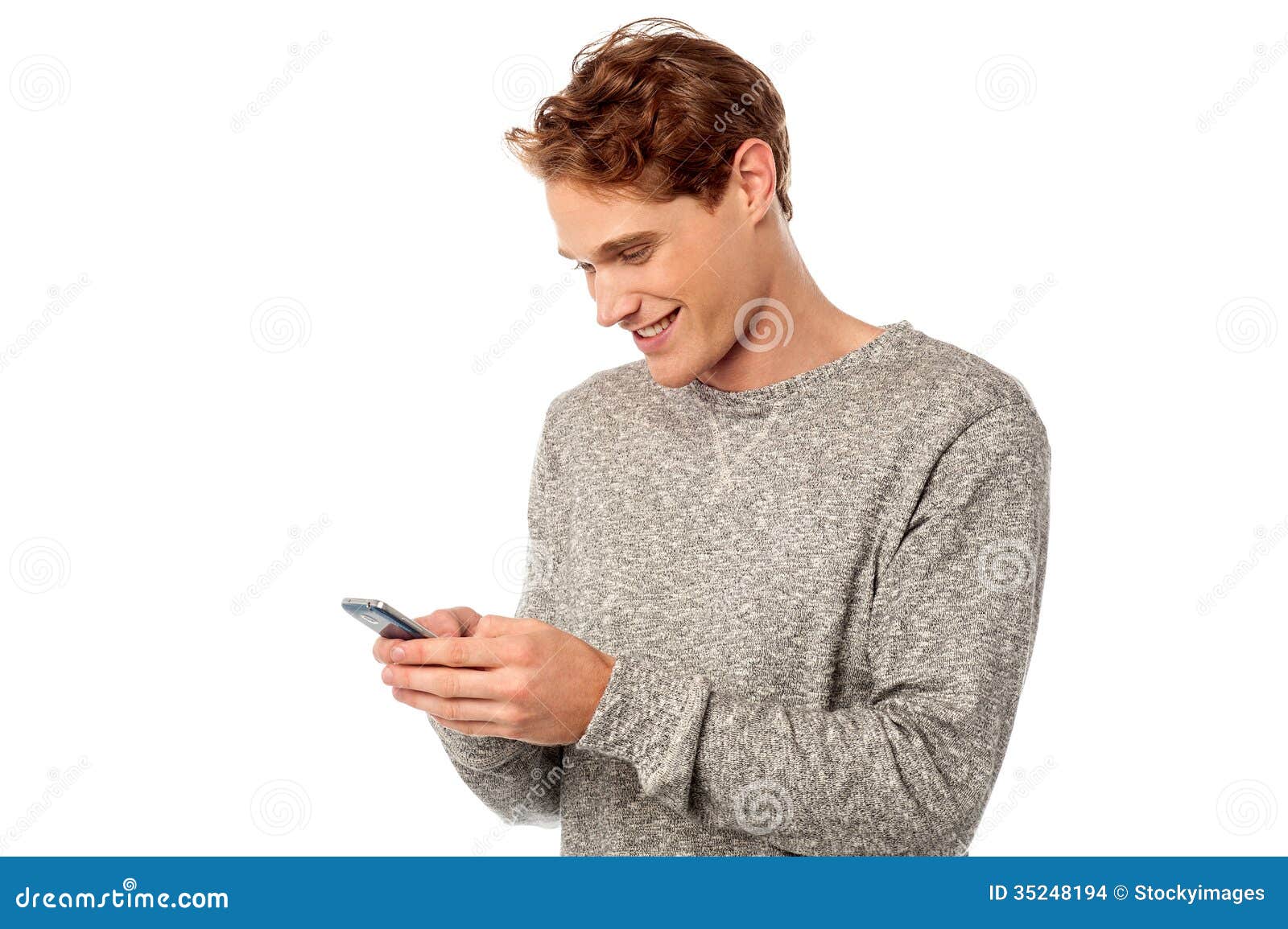 Stylish Guy Using Mobile Phone Stock Photo - Image of male, looking ...