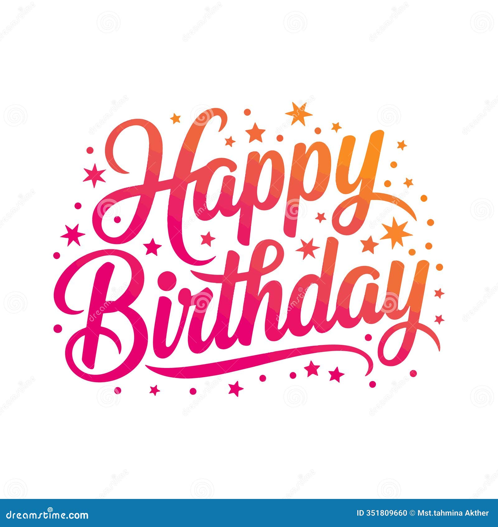 Stylish Happy Birthday Typography Silhouette Vector | CartoonDealer.com ...