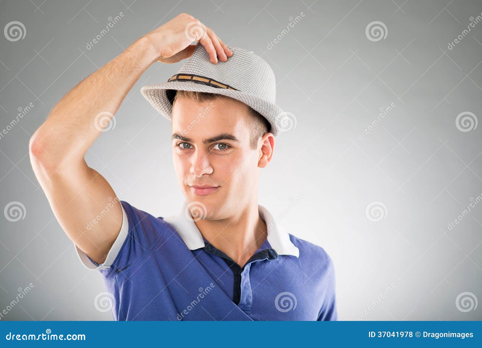 Stylish hat stock photo. Image of macho, male, model - 37041978