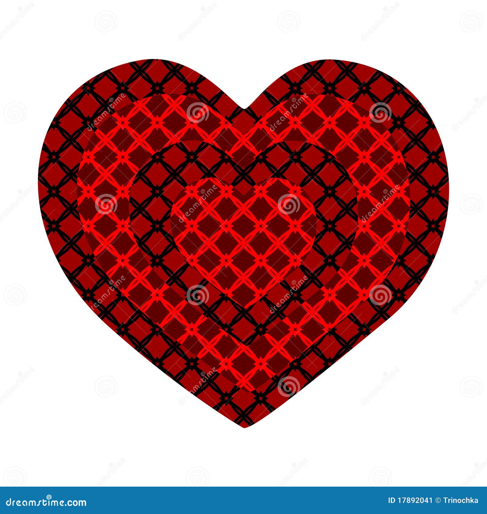 Stylish heart stock vector. Illustration of silhouette - 17892041