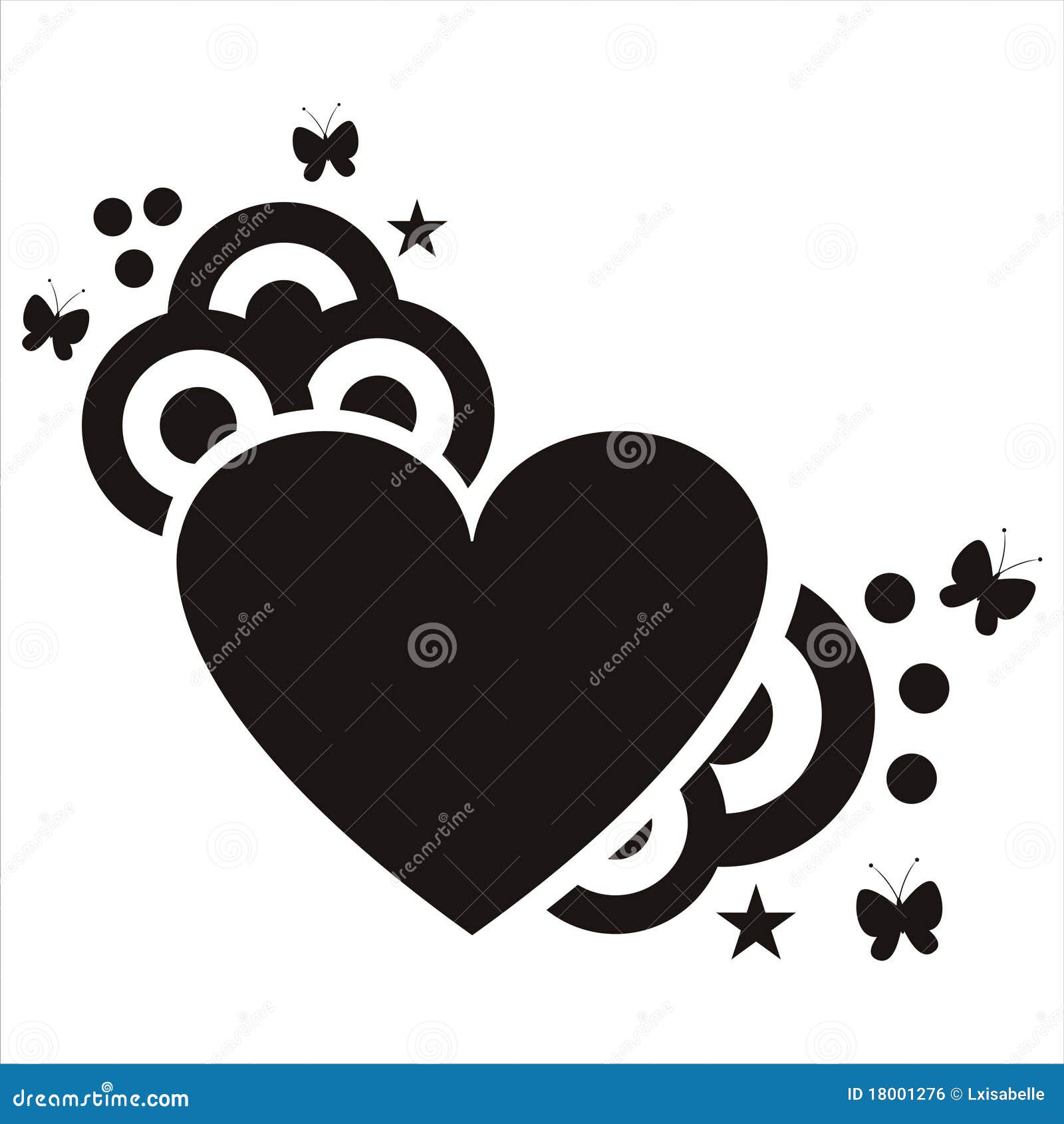 Stylish heart stock vector. Illustration of element, icon - 18001276