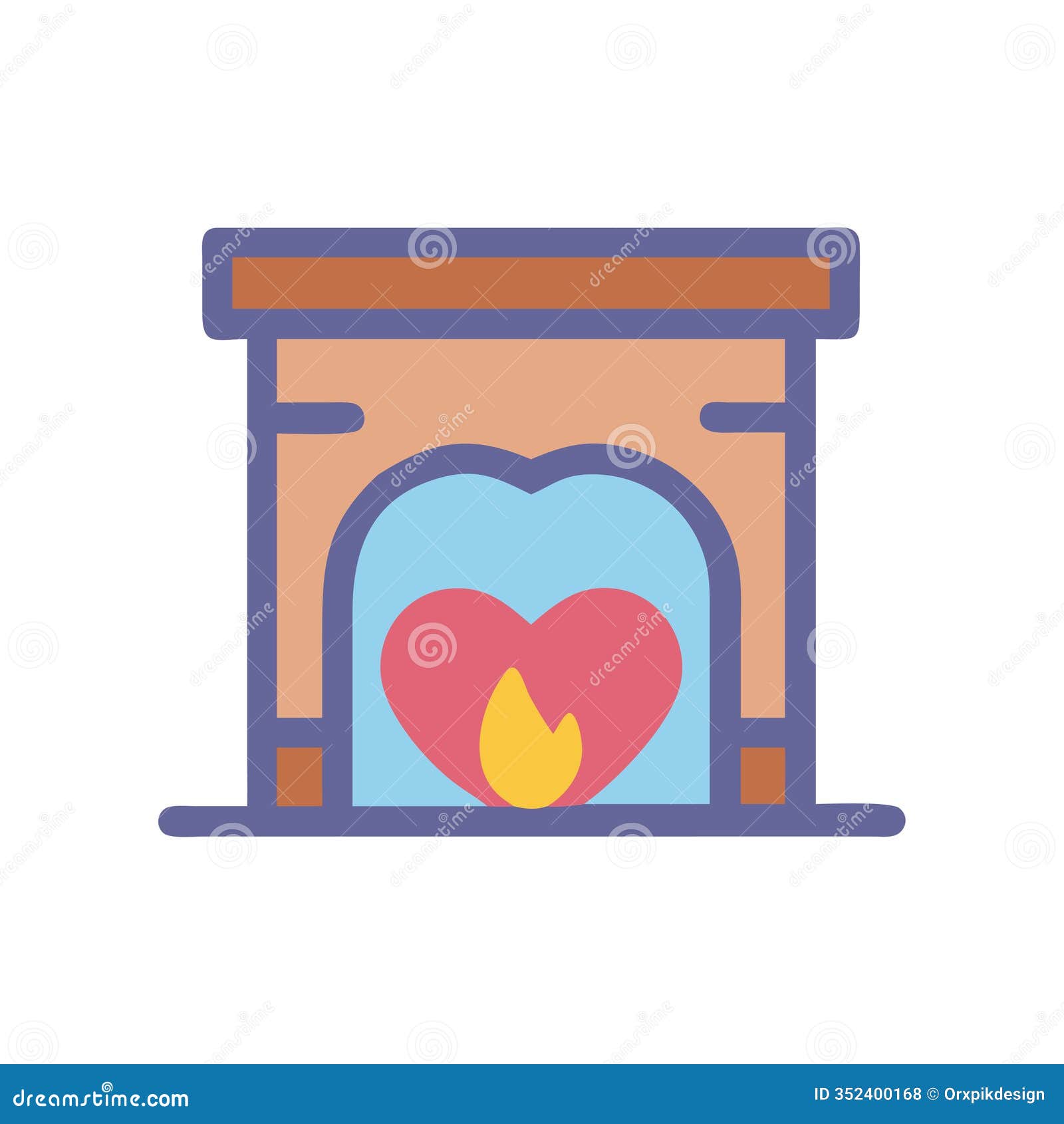 Stylish Hearth Design for Modern Homes Stock Illustration ...