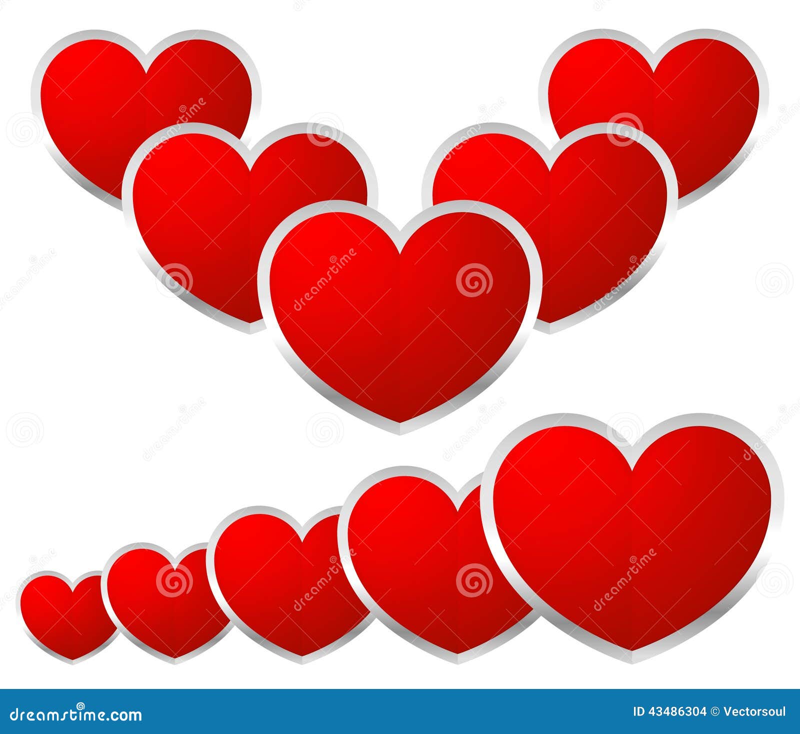 Stylish Hearts composition stock vector. Illustration of heart - 43486304