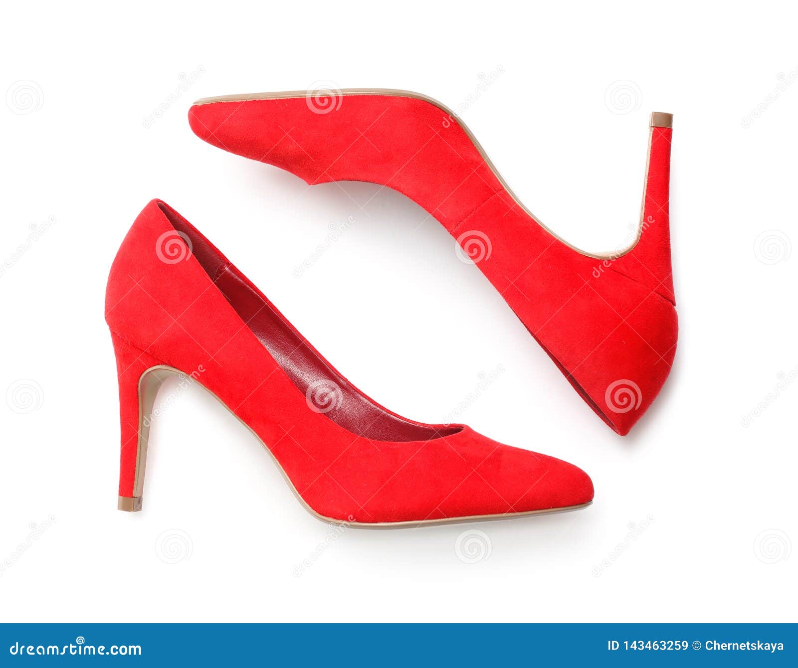 Stylish High Heel Shoes on White Background Stock Image - Image of high ...