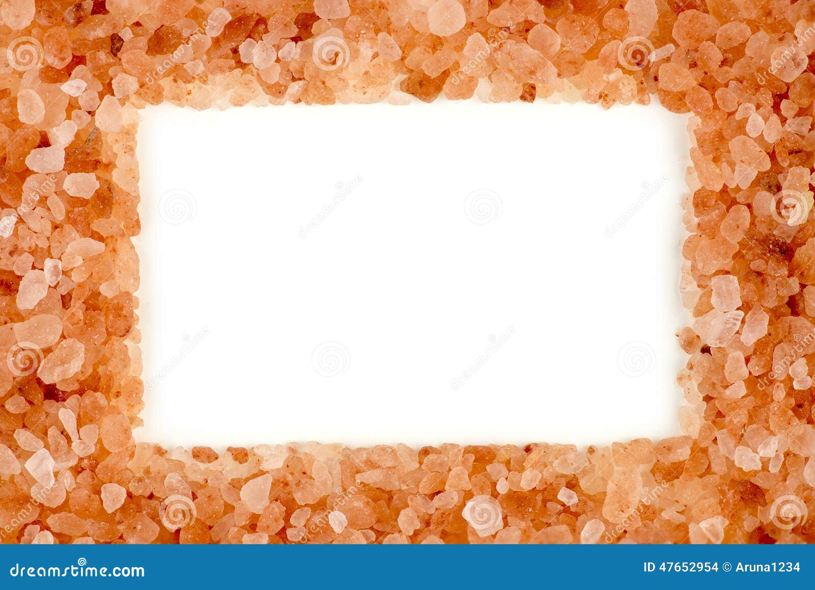Stylish Himalayan Rock Salt Frame with Aerial White Copyspace Stock ...