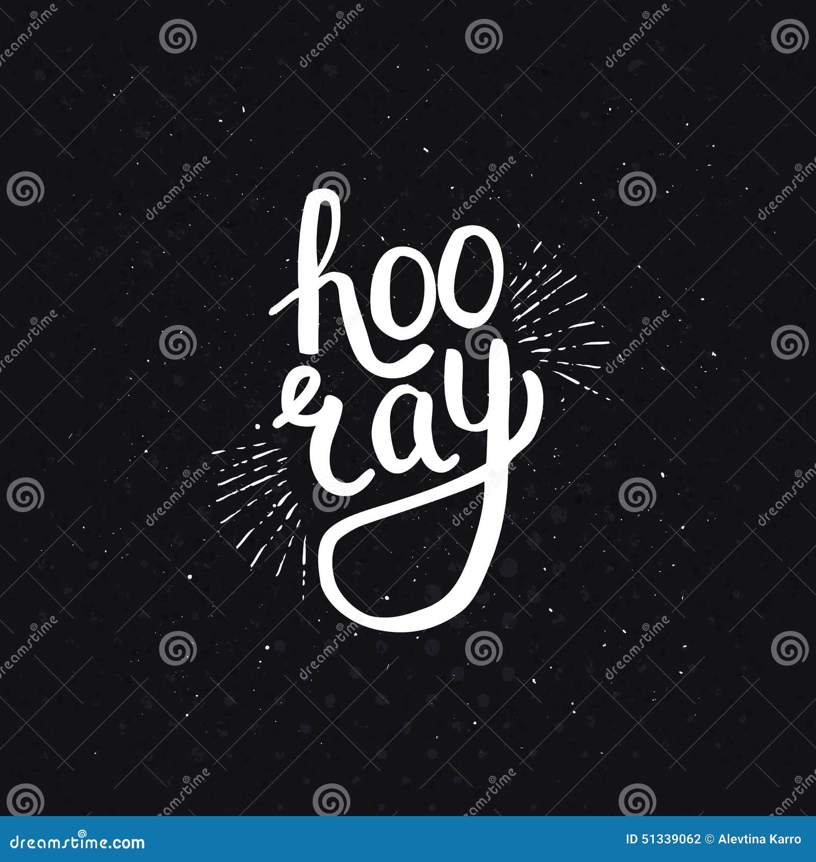 Stylish Hooray Text on Abstract Black Background Stock Vector ...