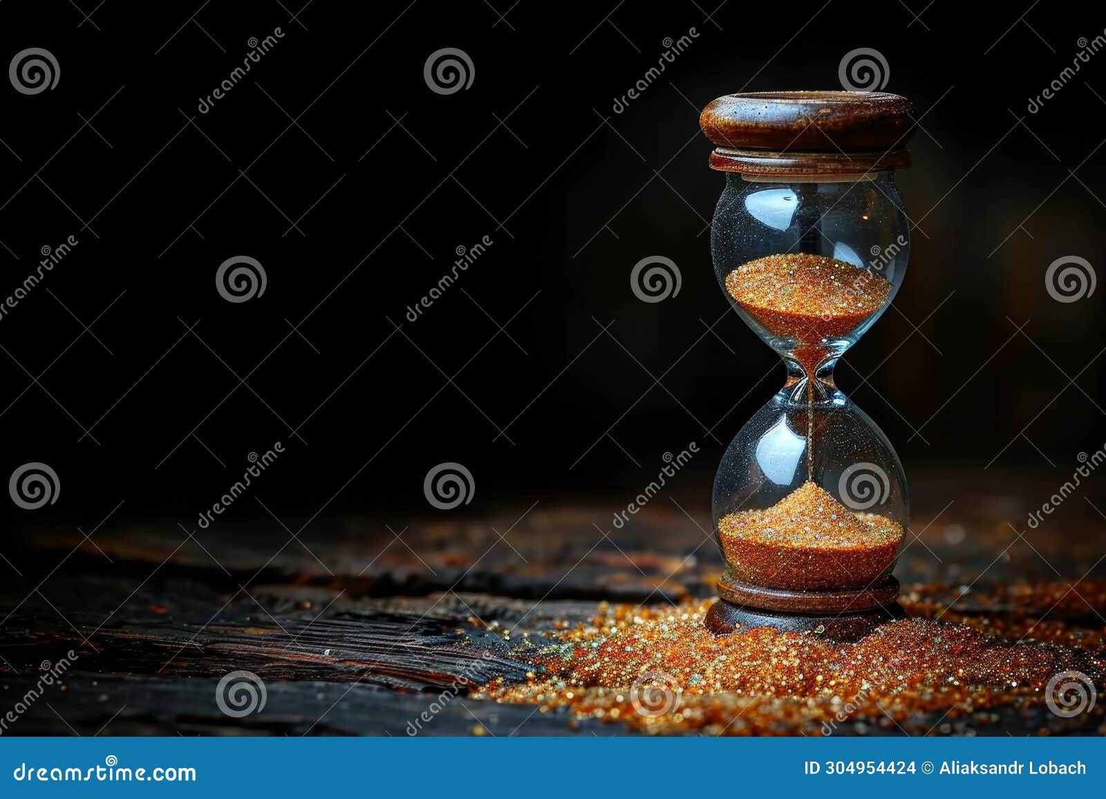 Stylish Hourglass. Sand Running in an Hourglass, Measuring the ...