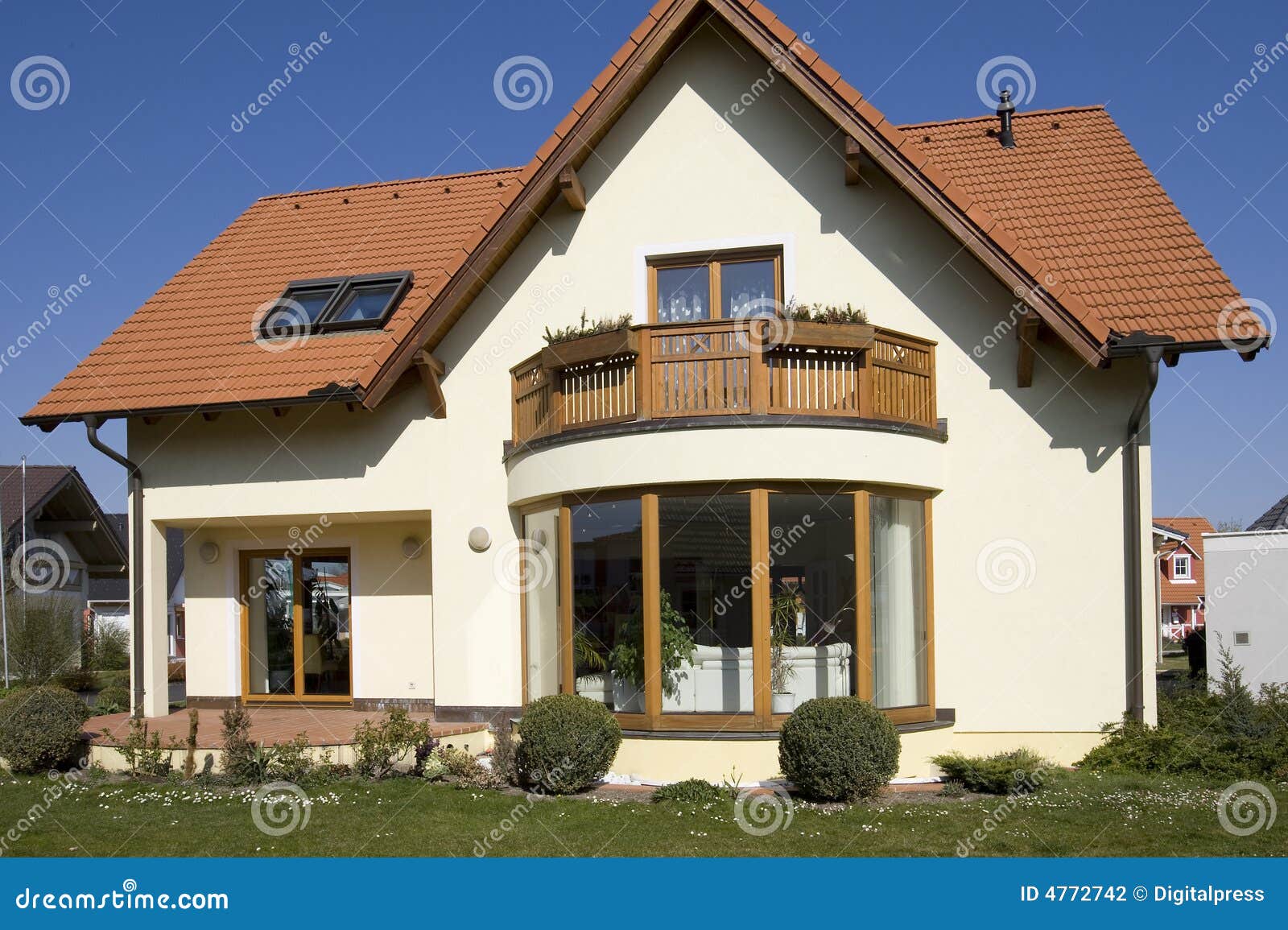 Stylish house stock photo. Image of plan, living, building - 4772742
