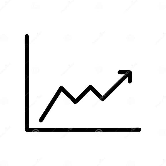 Stylish Line Graph Icon stock vector. Illustration of vector - 351937925