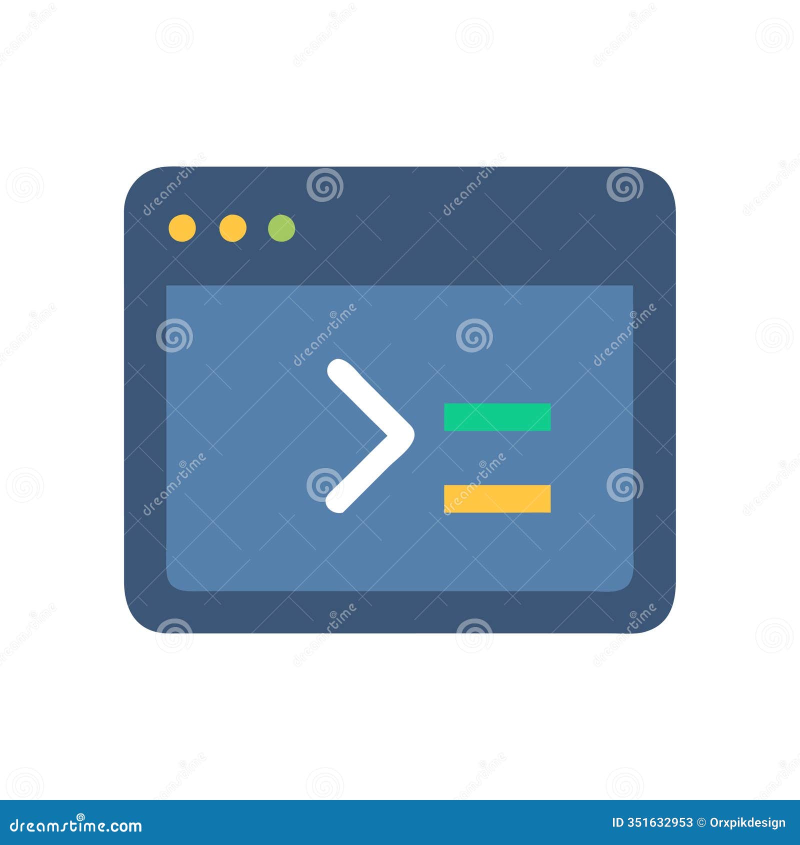 Stylish Terminal Emulator Icon Stock Illustration - Illustration of ...