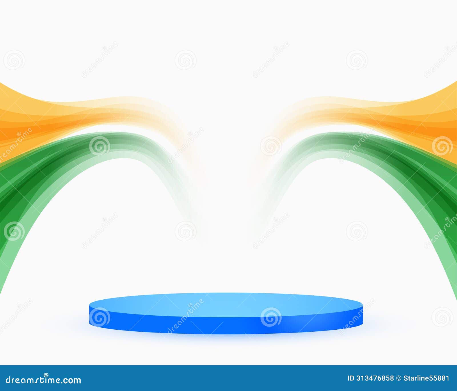 Stylish Indian Flag with 3d Podium Platform for Republic Day Stock ...