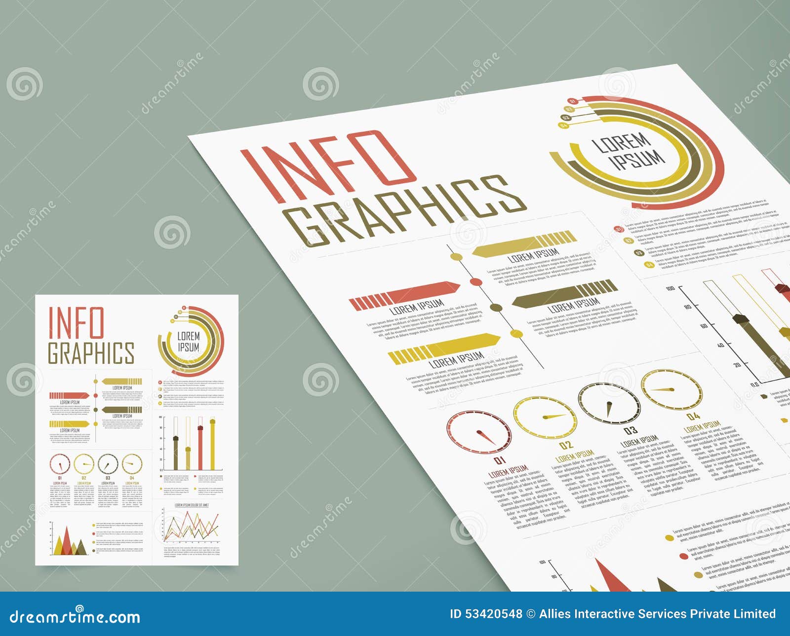 Stylish Infographics Template for Business. Stock Illustration ...