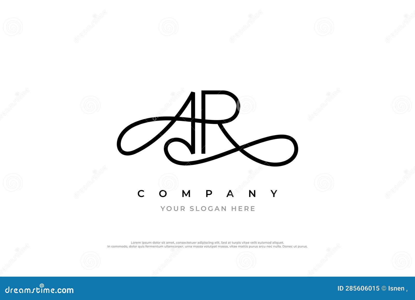 Stylish Initial AR Monogram Logo Design Vector Stock Vector ...