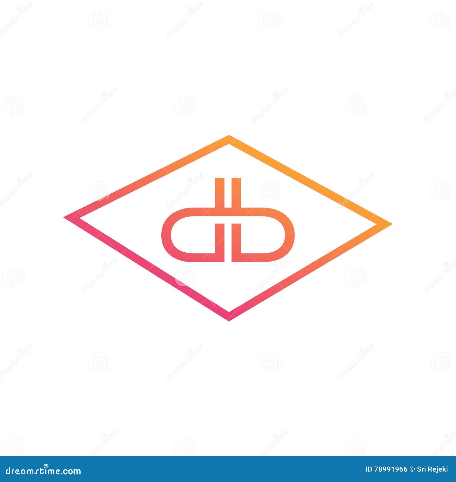 Stylish Initial DB Symbol. Creative Design Stock Vector - Illustration ...