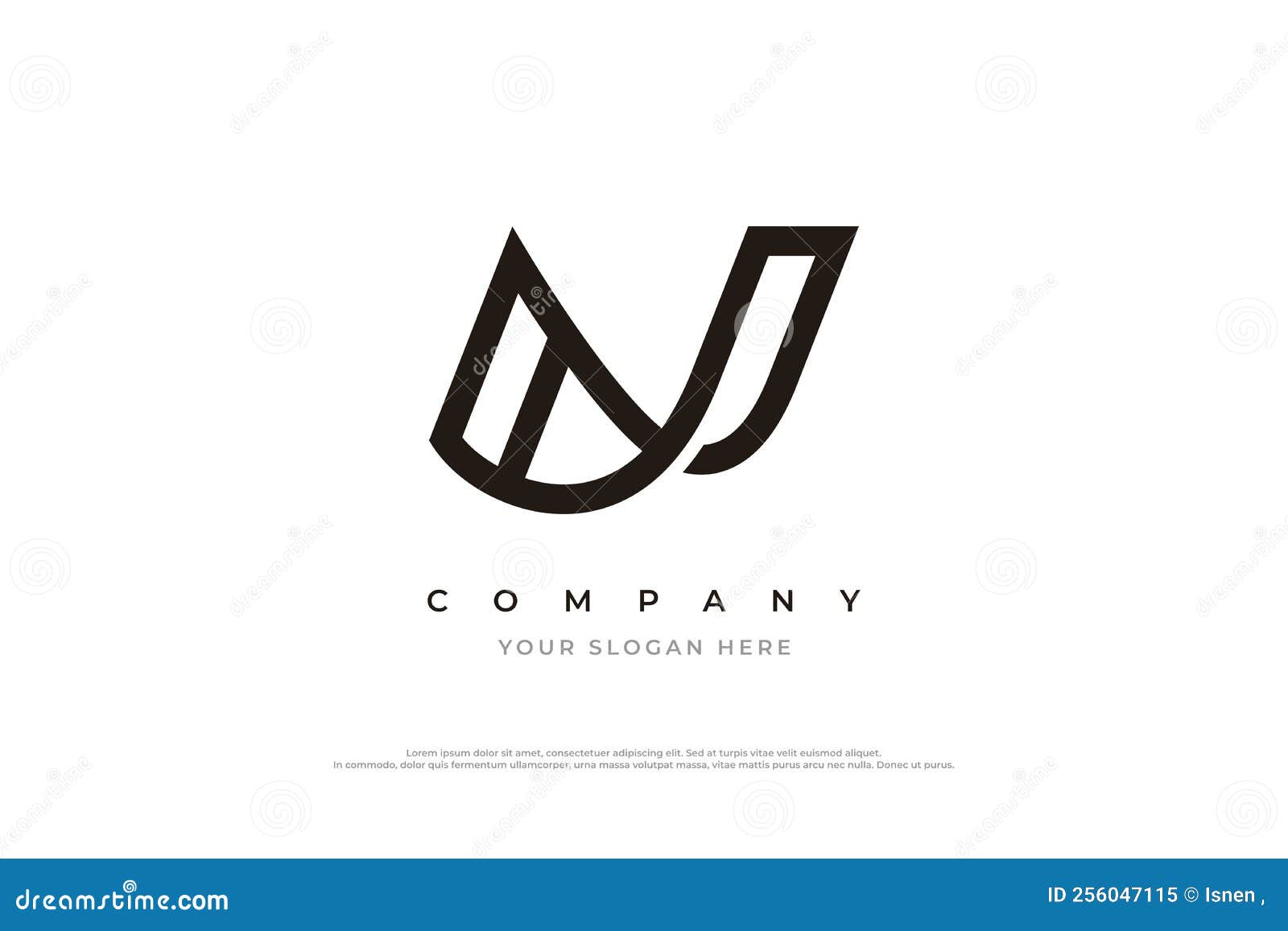 Stylish Initial Letter N Monogram Logo Design Vector Stock Vector ...