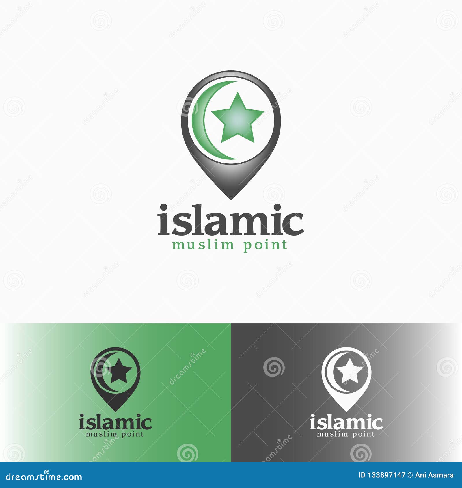 Islamic - Muslim Point Logo Template Stock Vector - Illustration of ...