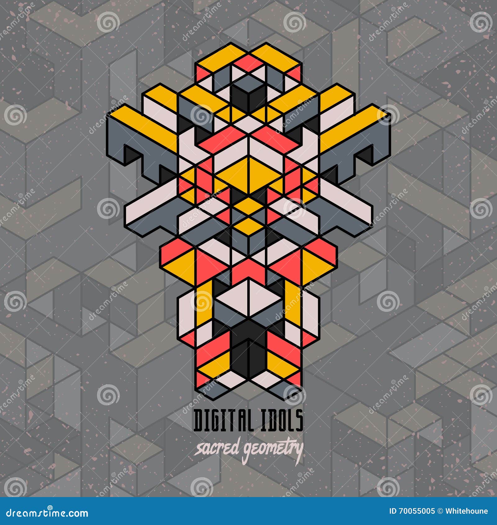 Stylish isometric idol stock vector. Illustration of sign - 70055005