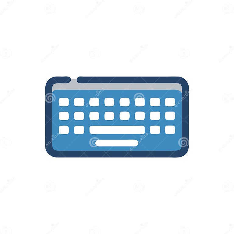 Stylish Keyboard for Modern Devices Stock Illustration - Illustration ...